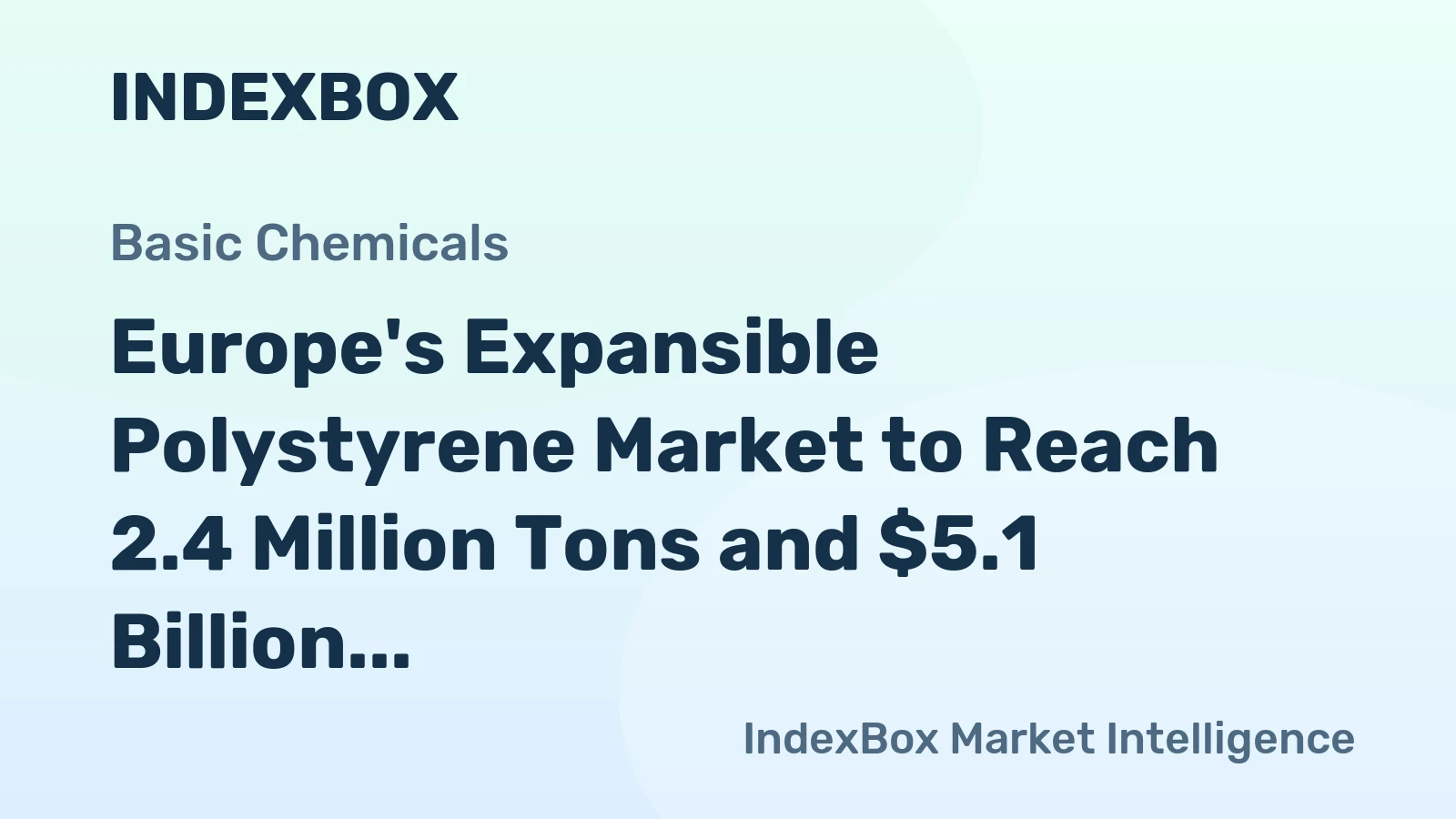 Europe's Expansible Polystyrene Market to Reach 2.4 Million Tons and $5.1 Billion by 2035