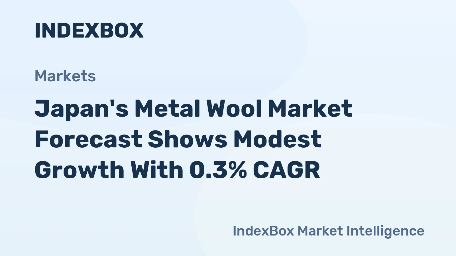 Japan's Metal Wool Market Forecast Shows Modest Growth With 0.3% CAGR