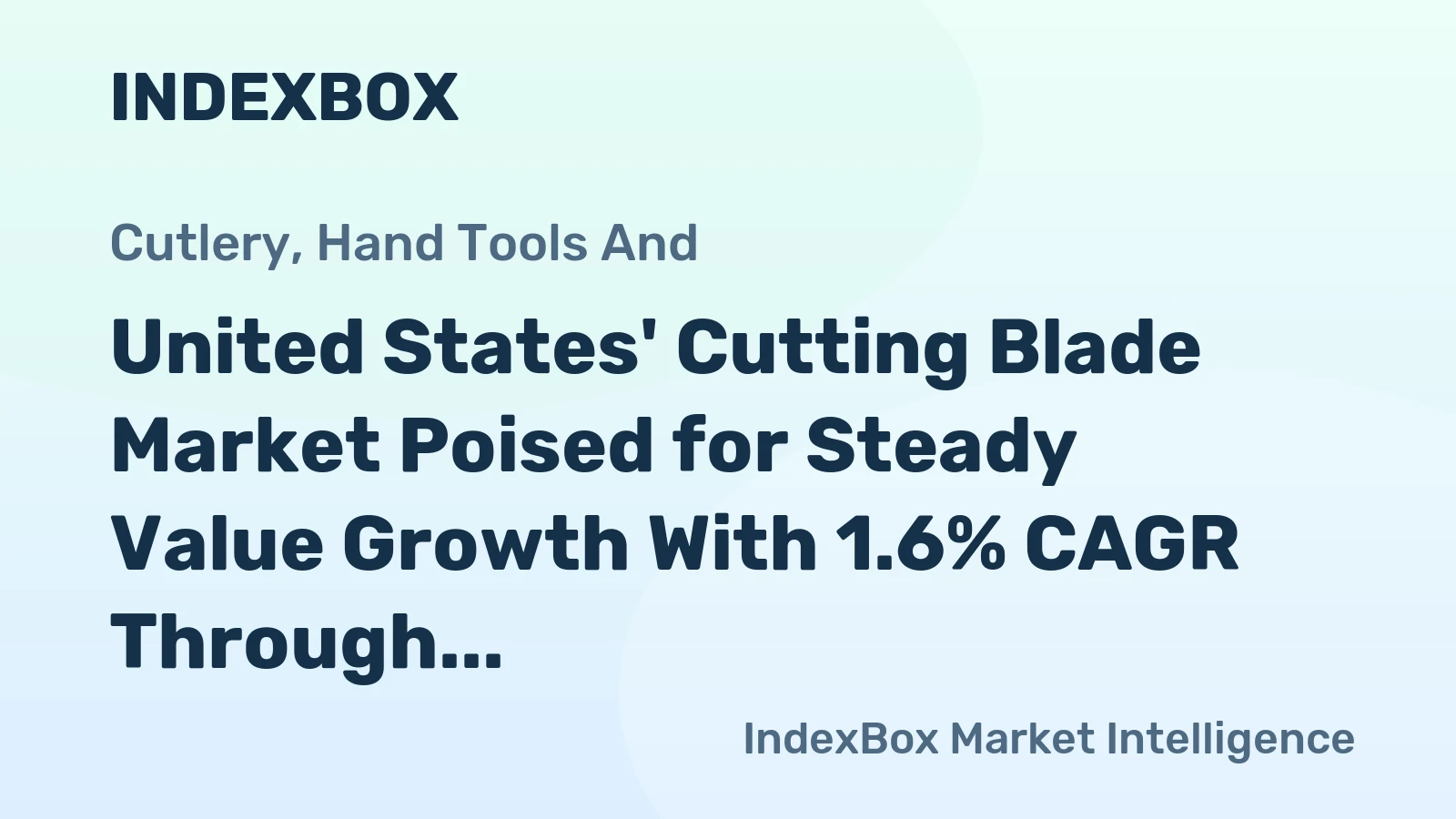 United States' Cutting Blade Market Poised for Steady Value Growth With 1.6% CAGR Through 2035