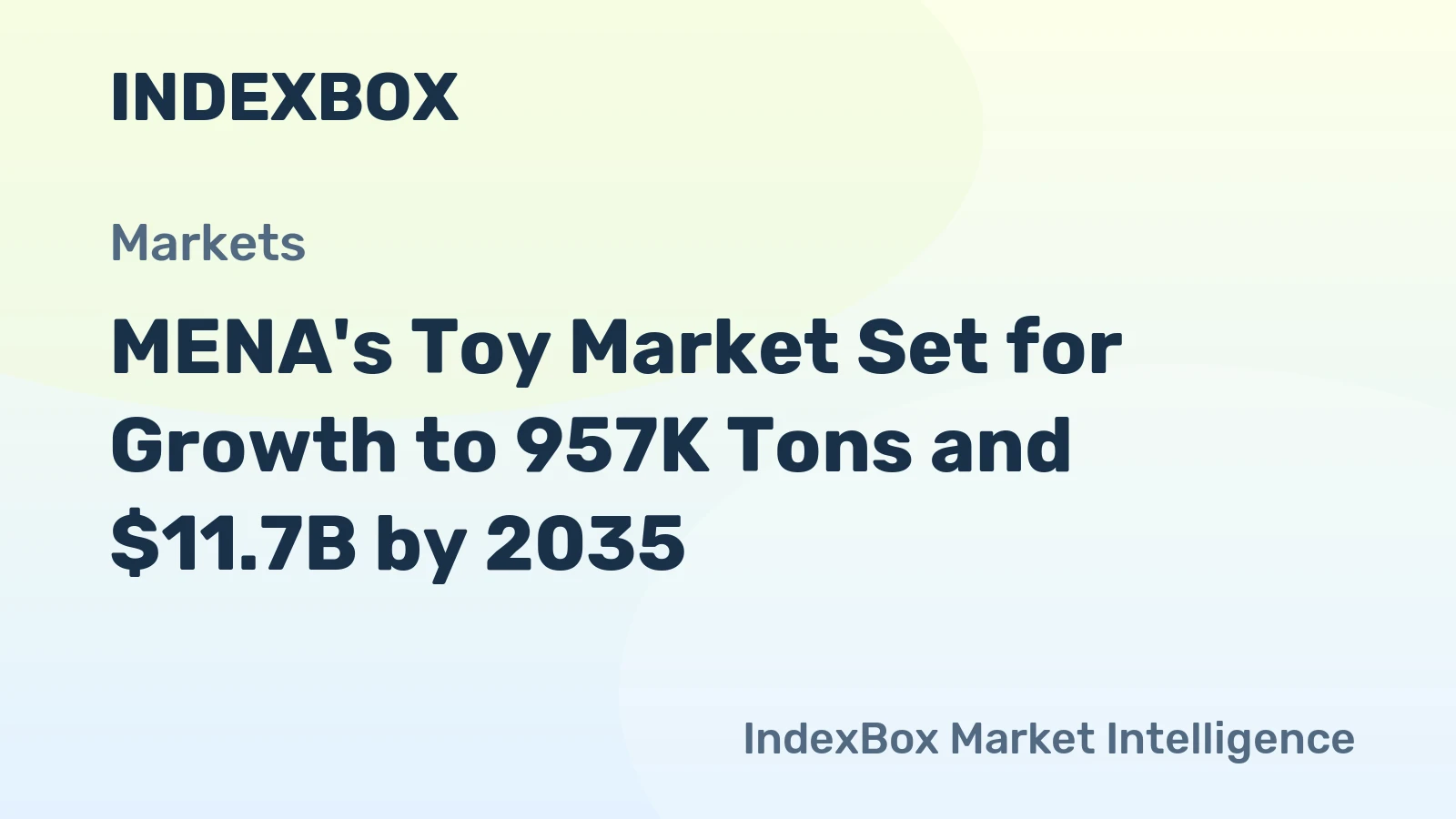 MENA's Toy Market Set for Growth to 957K Tons and $11.7B by 2035