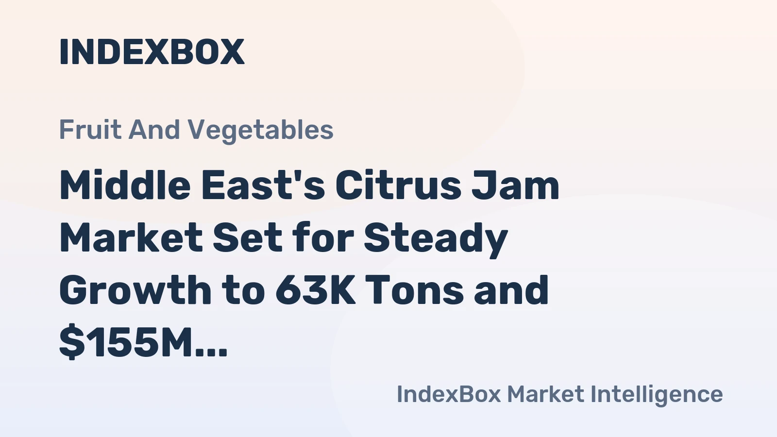 Middle East's Citrus Jam Market Set for Steady Growth to 63K Tons and $155M