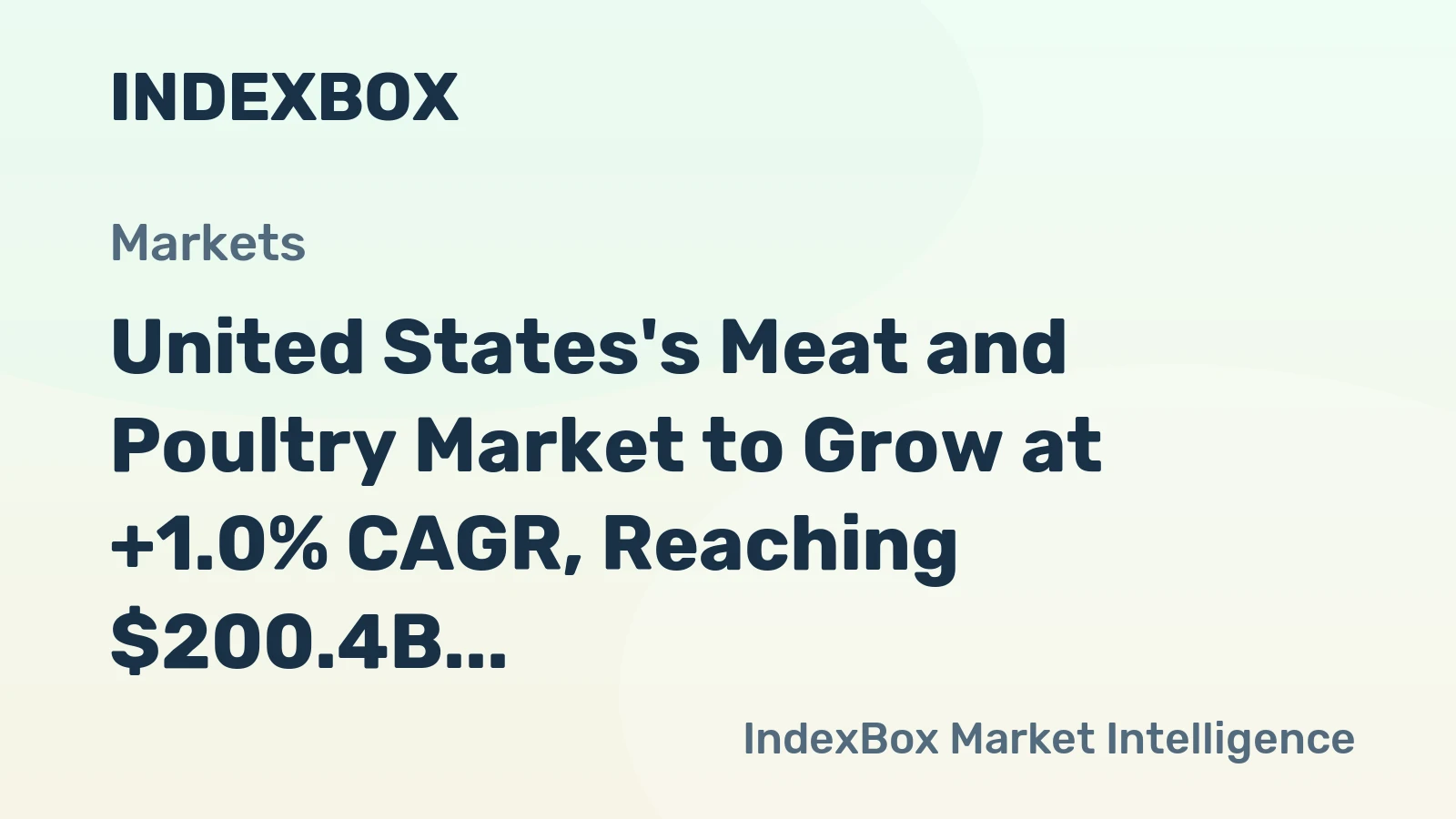 United States's Meat and Poultry Market to Grow at +1.0% CAGR, Reaching $200.4B by 2035