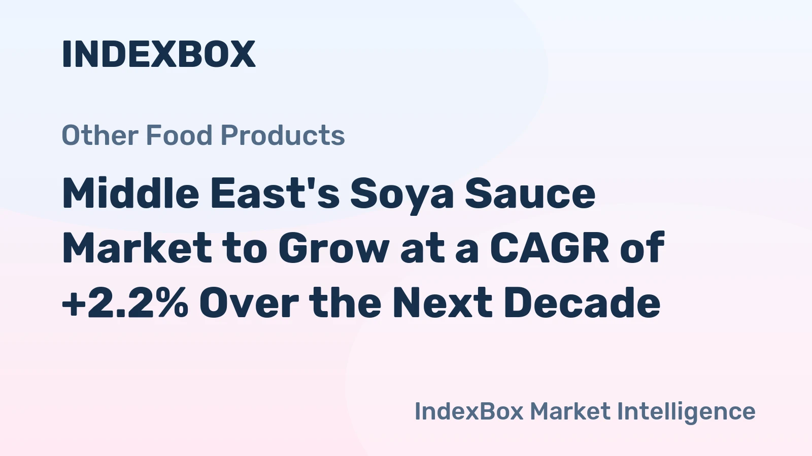 Middle East's Soya Sauce Market to Grow at a CAGR of +2.2% Over the Next Decade