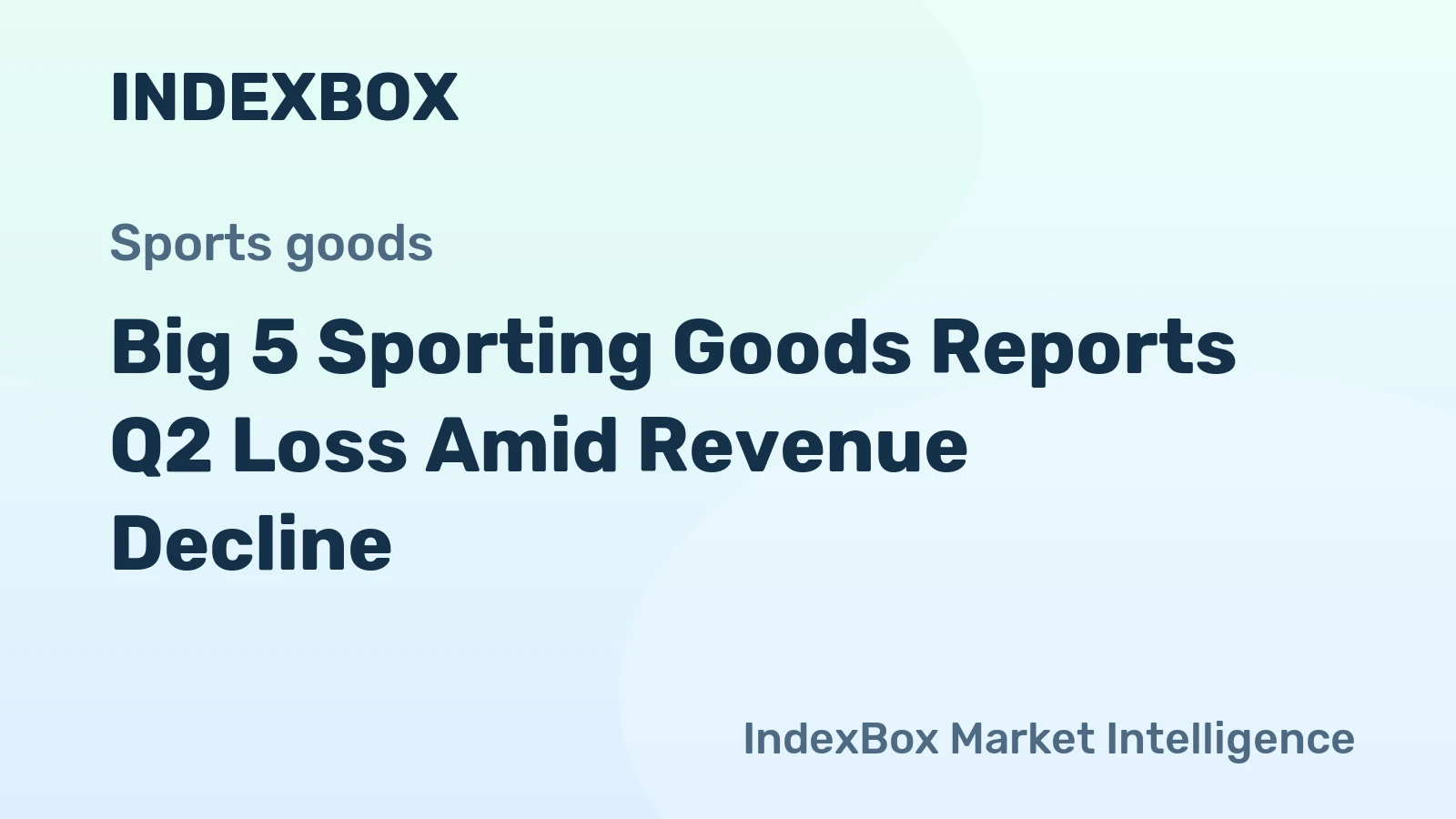 Big 5 Sporting Goods Reports Q2 Loss Amid Revenue Decline