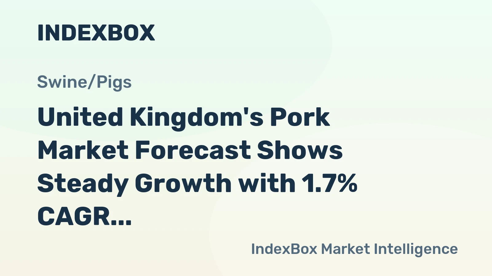 United Kingdom's Pork Market Forecast Shows Steady Growth with 1.7% CAGR Through 2035