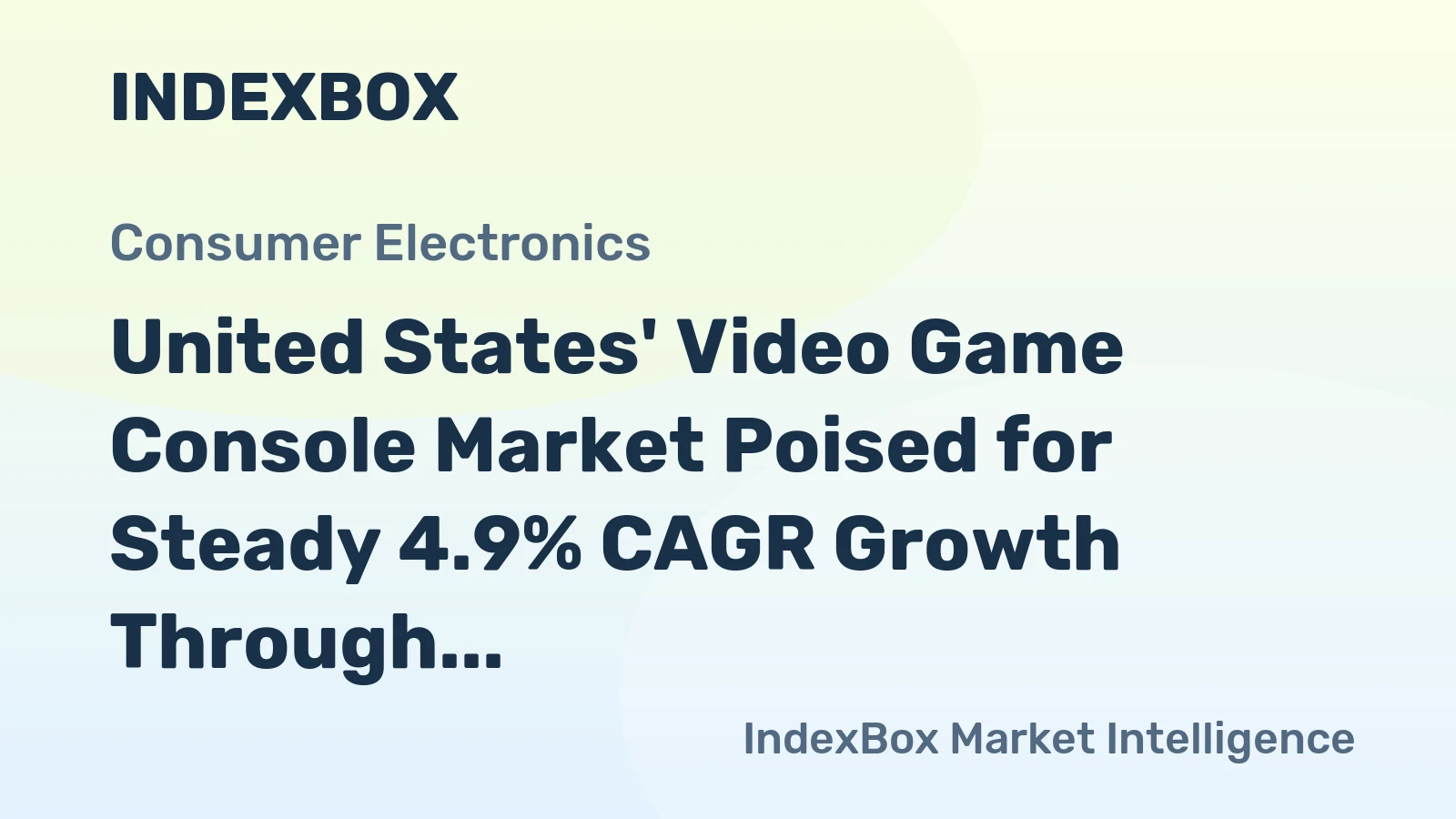 United States' Video Game Console Market Poised for Steady 4.9% CAGR Growth Through 2035