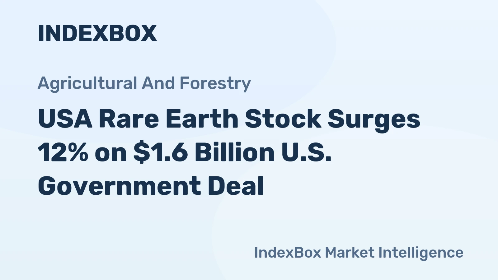 USA Rare Earth Stock Surges 12% on $1.6 Billion U.S. Government Deal