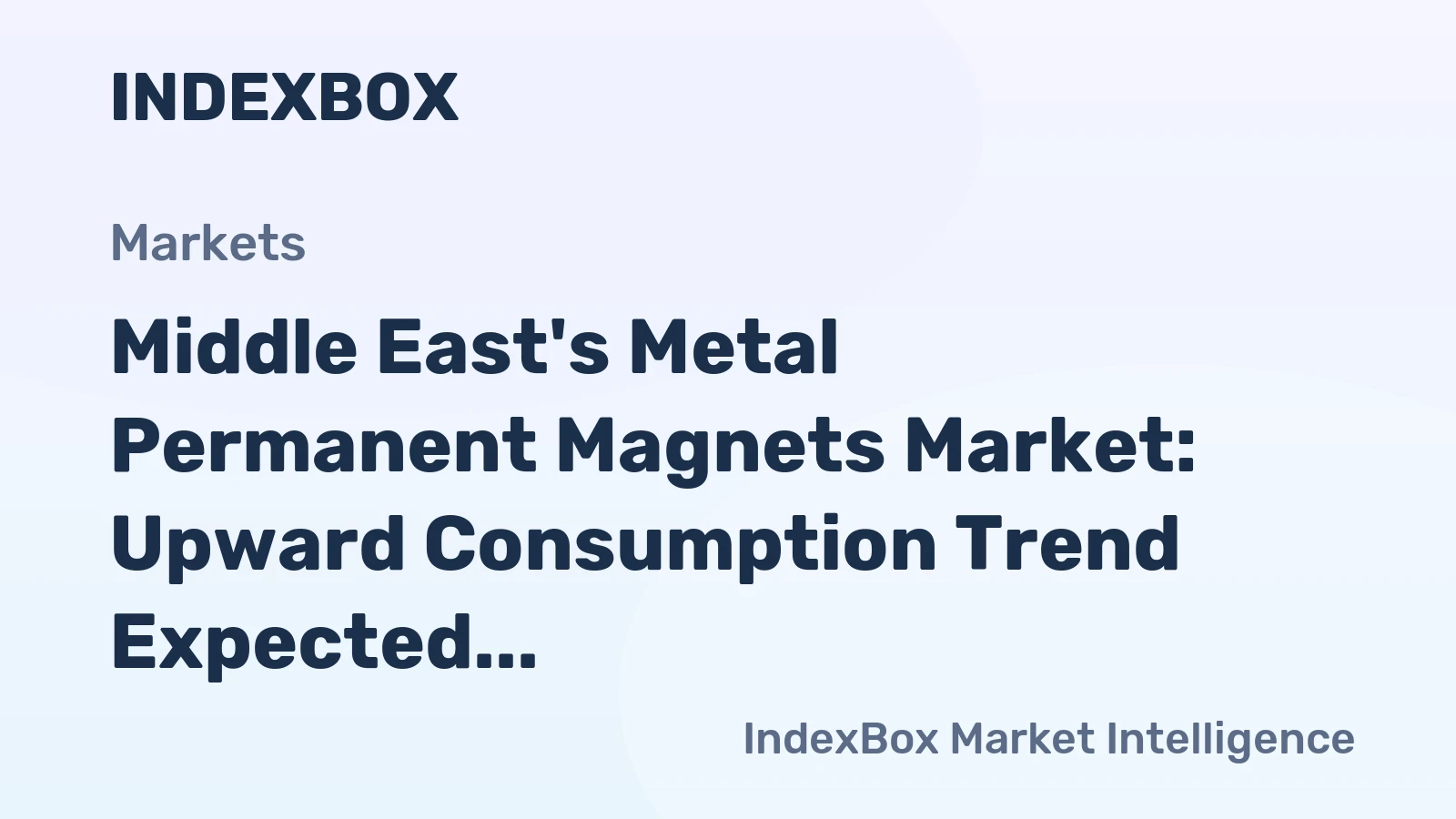 Middle East's Metal Permanent Magnets Market: Upward Consumption Trend Expected to Continue with Forecasted Volume of 13K Tons and Value of $388M by 2035
