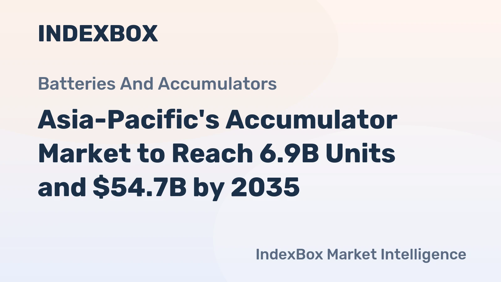 Asia-Pacific's Accumulator Market to Reach 6.9B Units and $54.7B by 2035