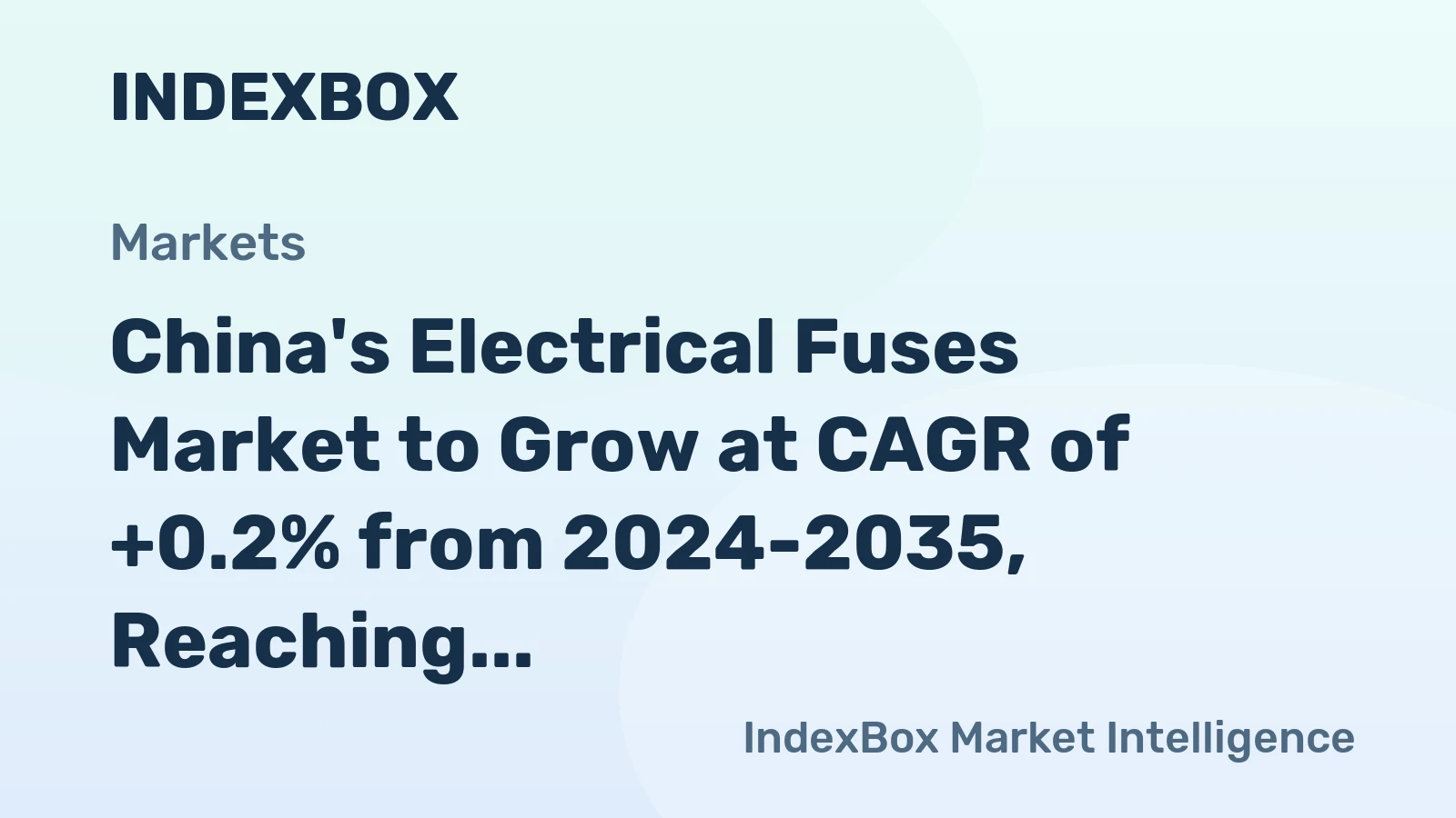 China's Electrical Fuses Market to Grow at CAGR of +0.2% from 2024-2035, Reaching 297M Units