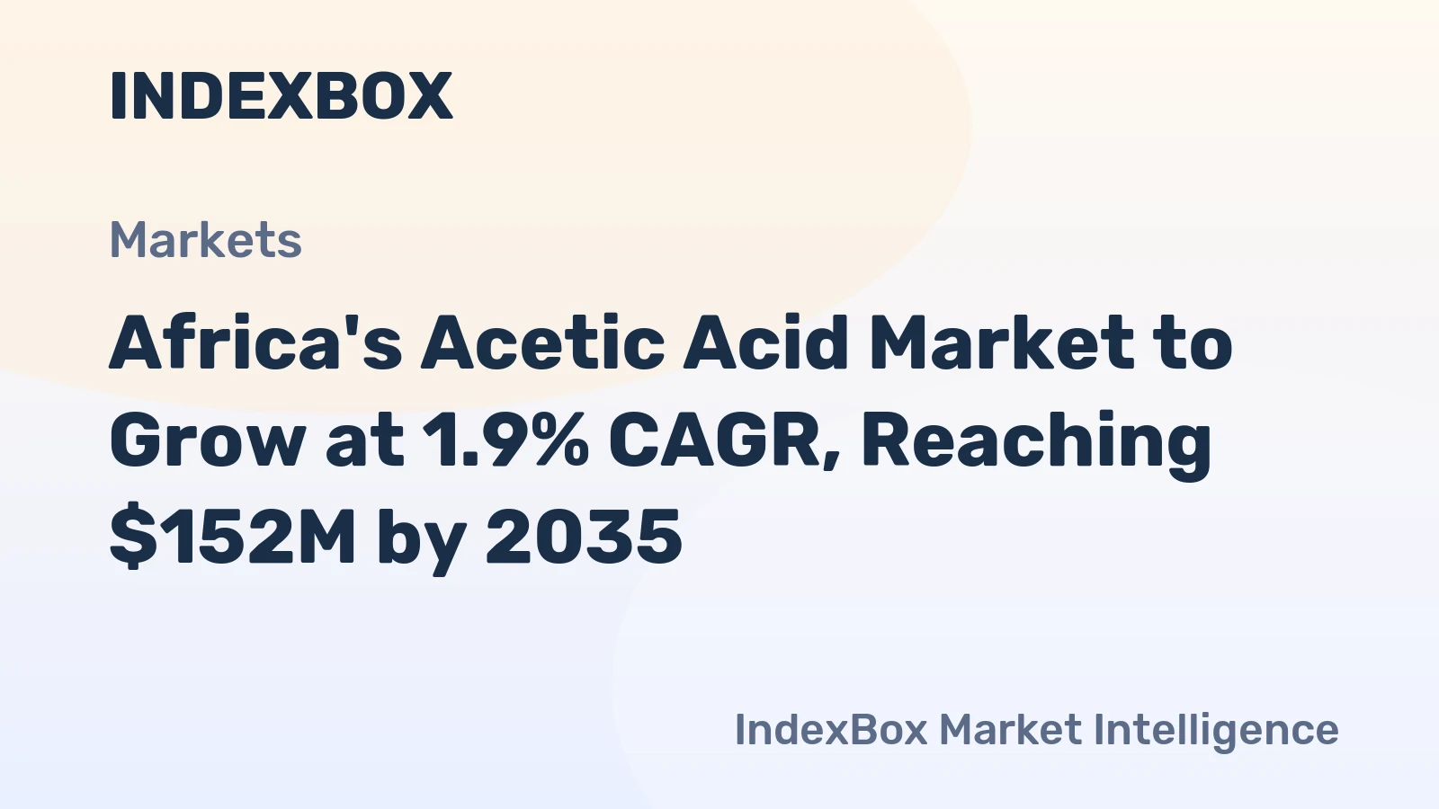 Africa's Acetic Acid Market to Grow at 1.9% CAGR, Reaching $152M by 2035