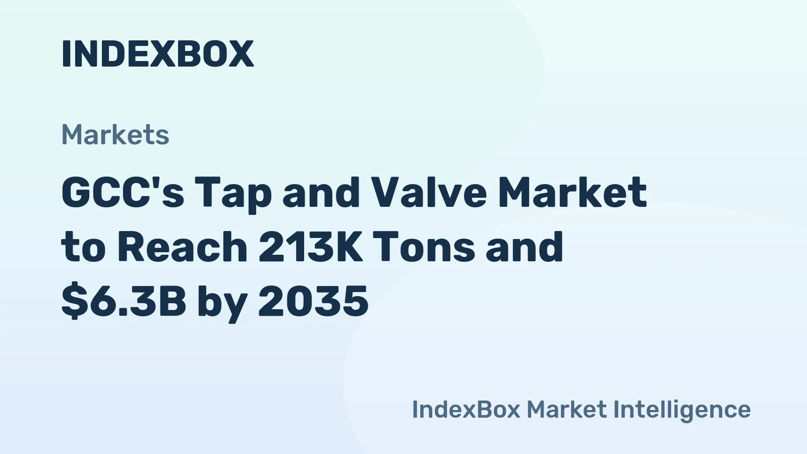 GCC's Tap and Valve Market to Reach 213K Tons and $6.3B by 2035