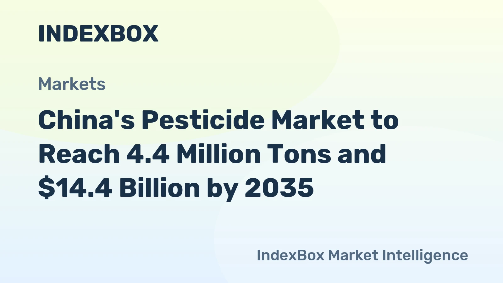 China's Pesticide Market to Reach 4.4 Million Tons and $14.4 Billion by 2035