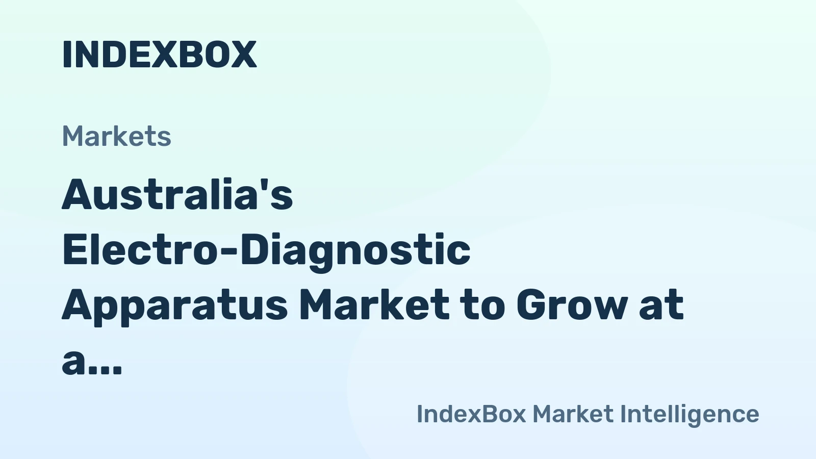 Australia's Electro-Diagnostic Apparatus Market to Grow at a CAGR of +1.2% through 2035