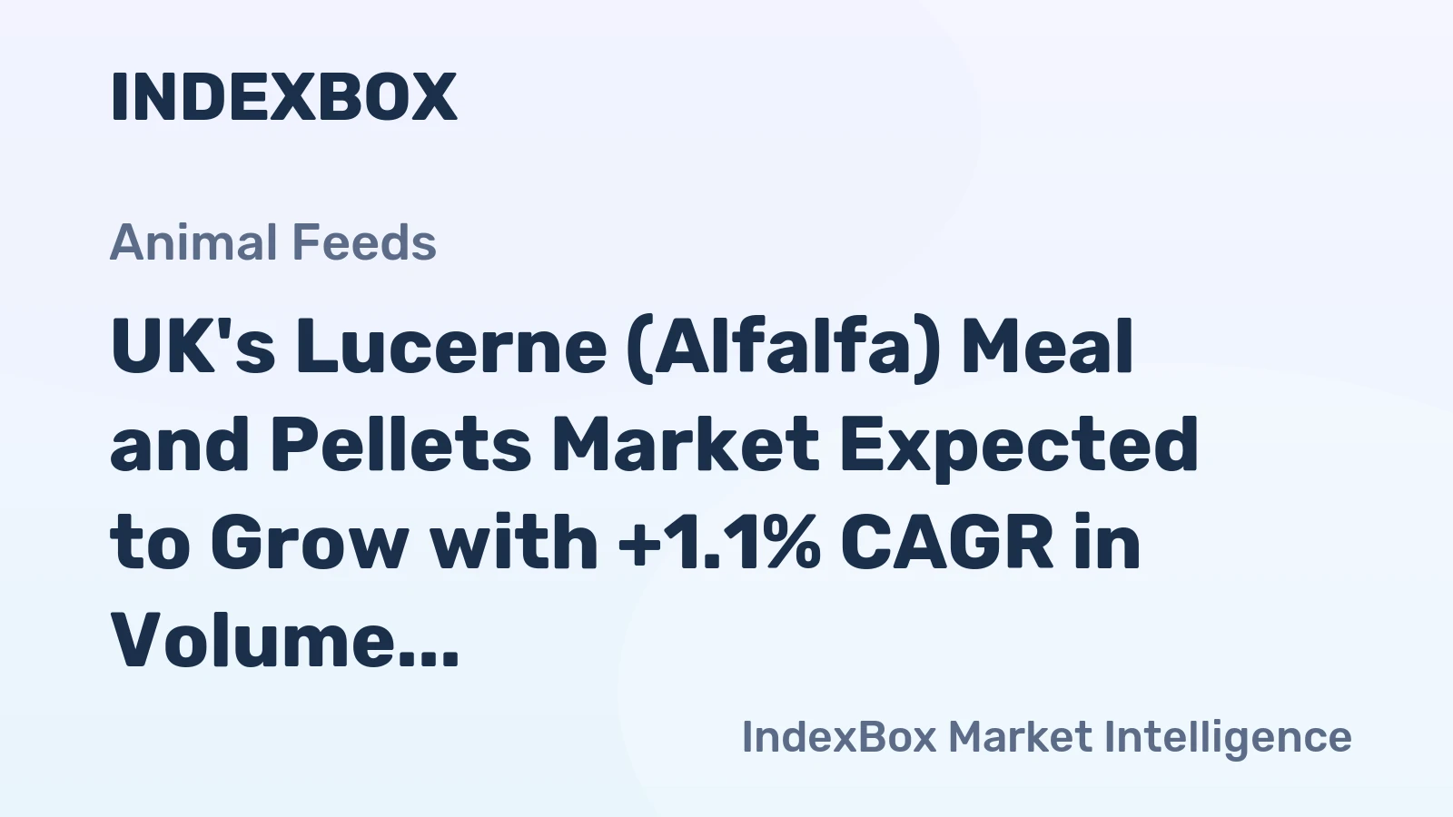 UK's Lucerne (Alfalfa) Meal and Pellets Market Expected to Grow with +1.1% CAGR in Volume and +2.6% CAGR in Value by 2035