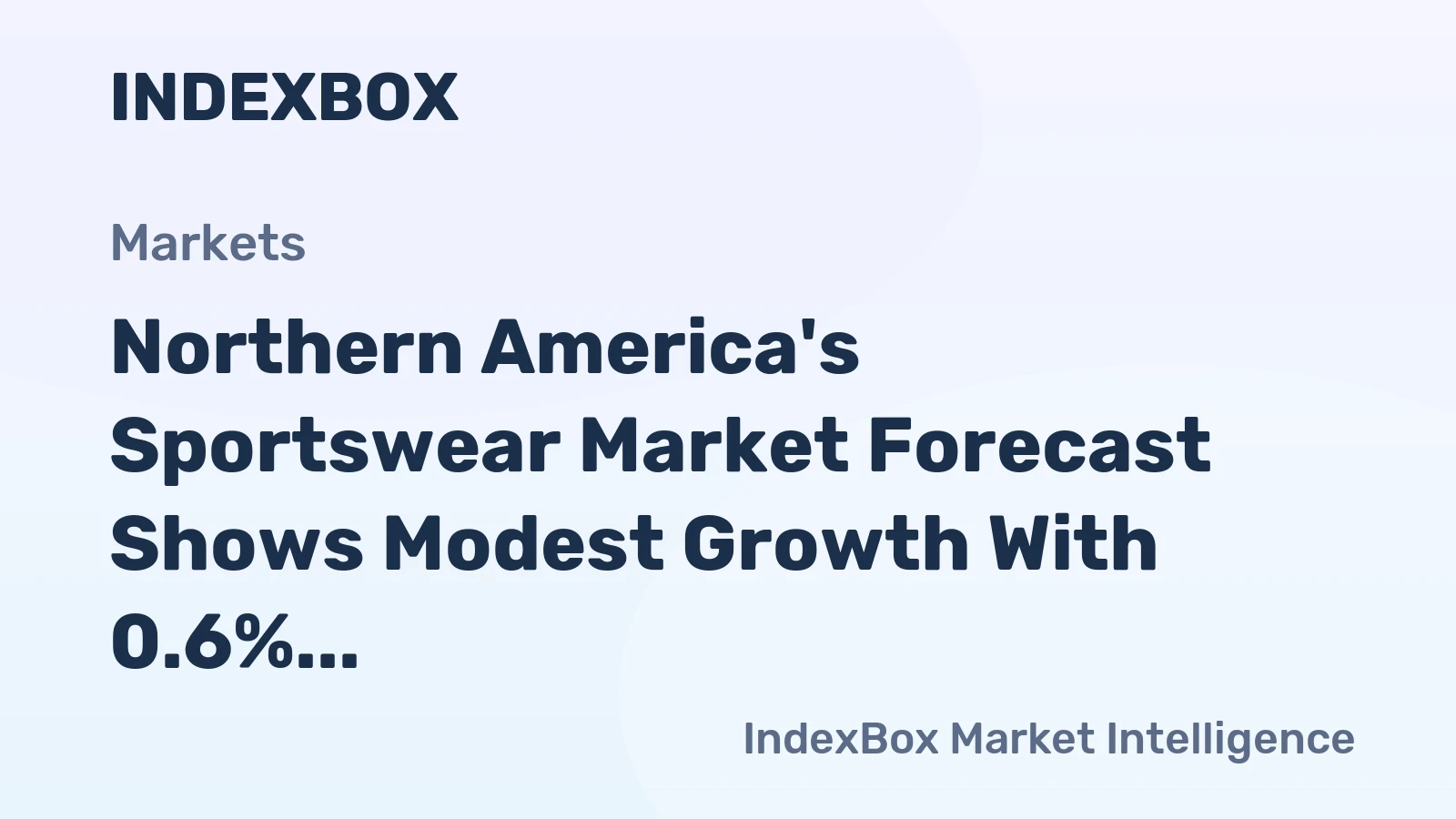 Northern America's Sportswear Market Forecast Shows Modest Growth With 0.6% CAGR