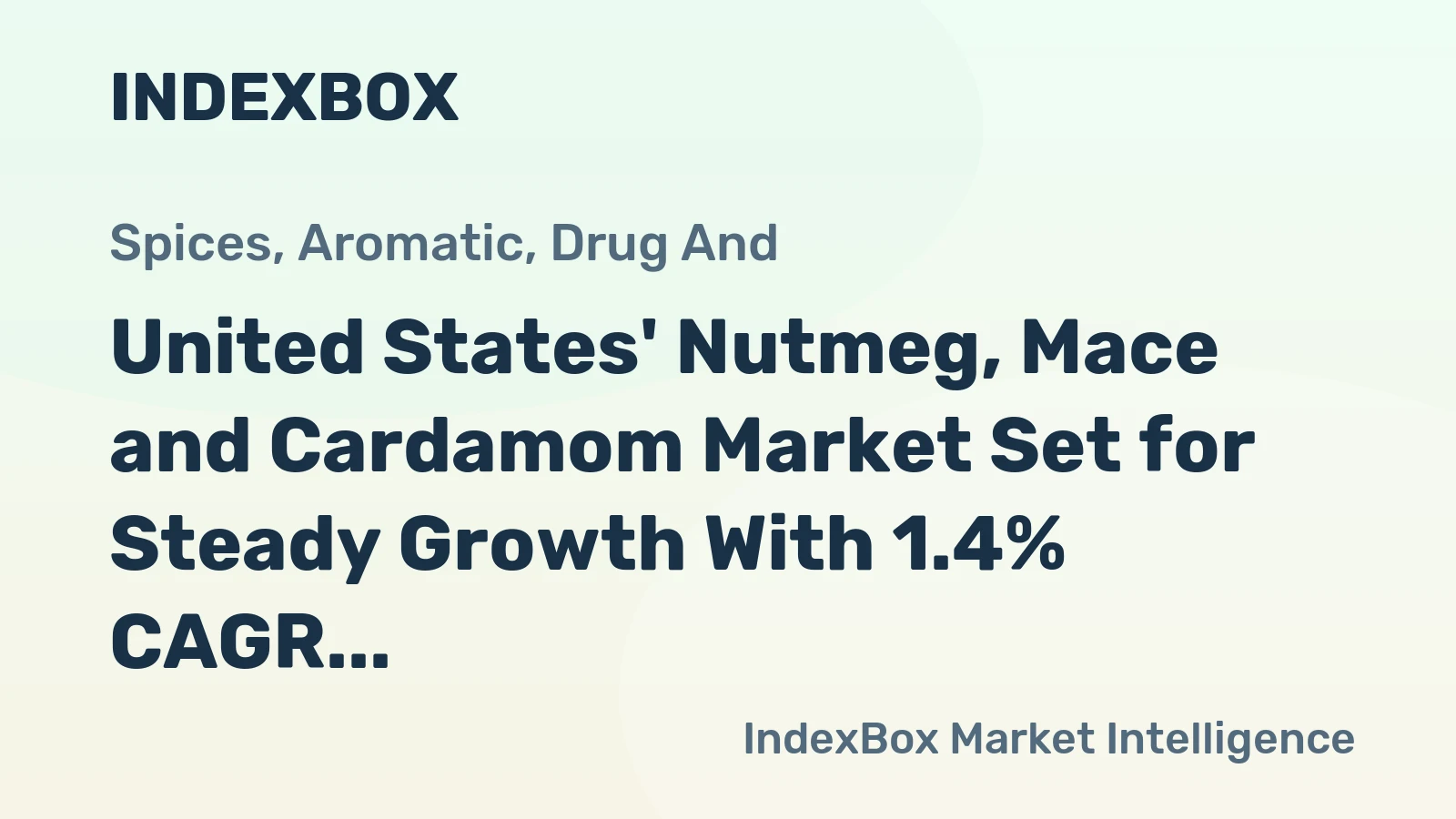 United States' Nutmeg, Mace and Cardamom Market Set for Steady Growth With 1.4% CAGR Through 2035
