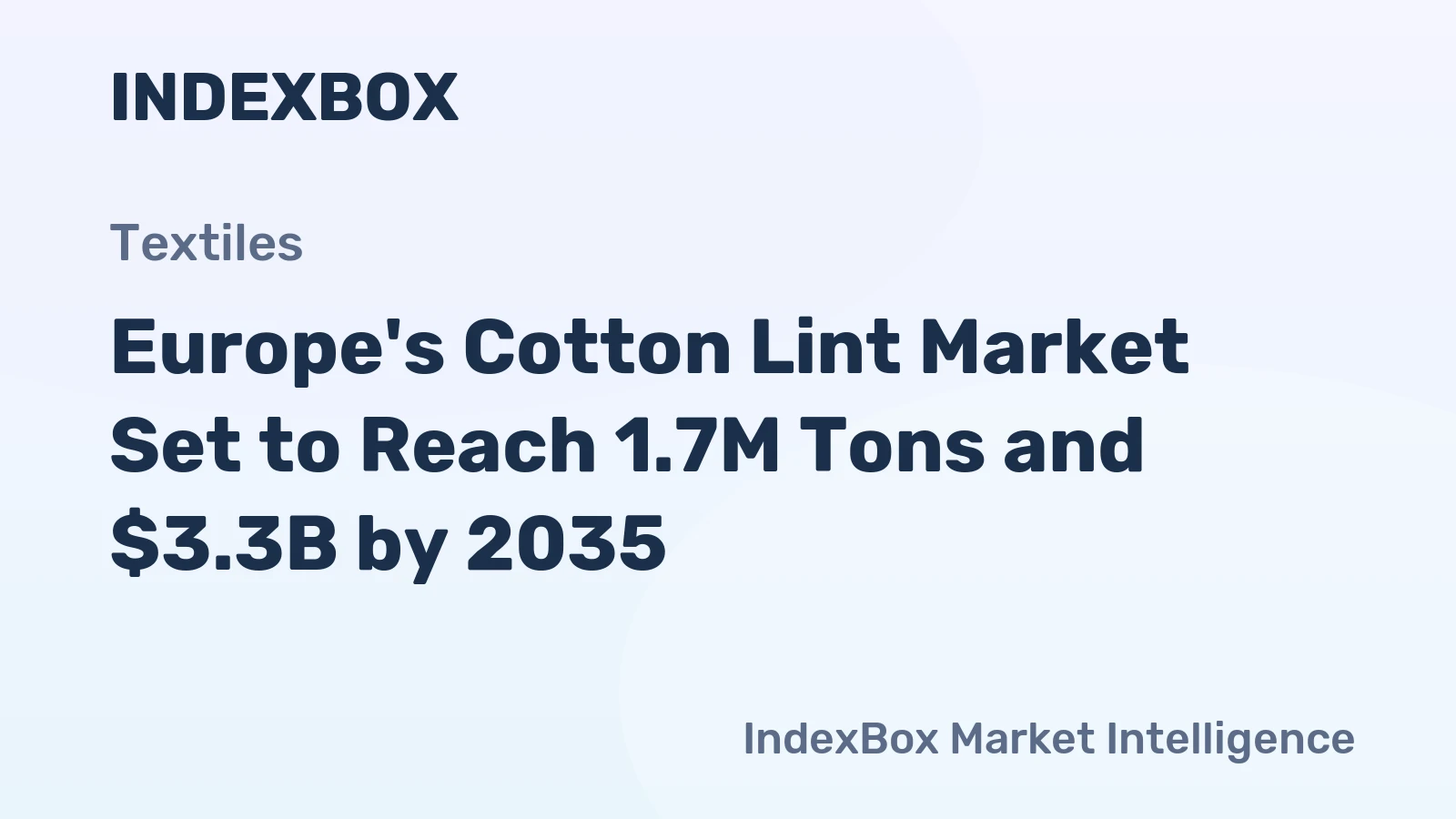 Europe's Cotton Lint Market Set to Reach 1.7M Tons and $3.3B by 2035
