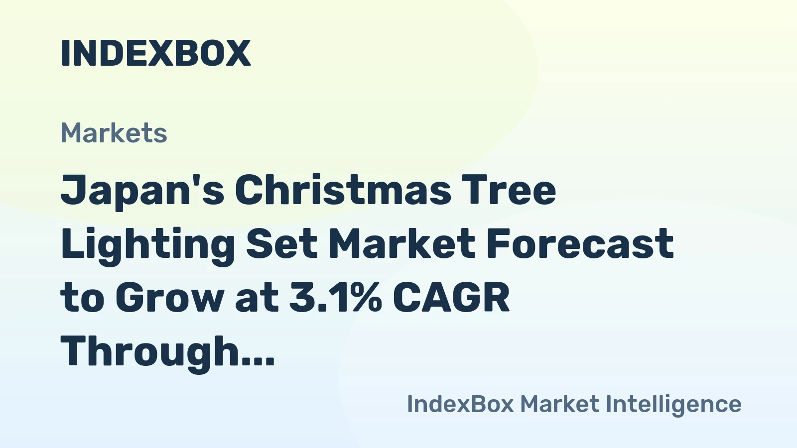 Japan's Christmas Tree Lighting Set Market Forecast to Grow at 3.1% CAGR Through 2035