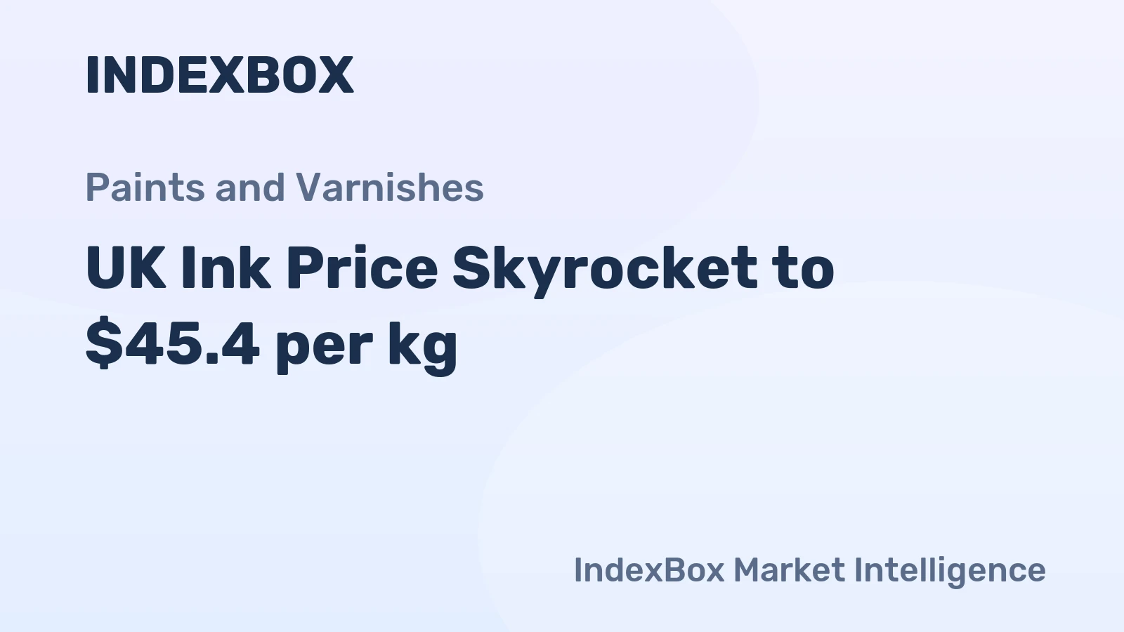 UK Ink Price Skyrocket to $45.4 per kg