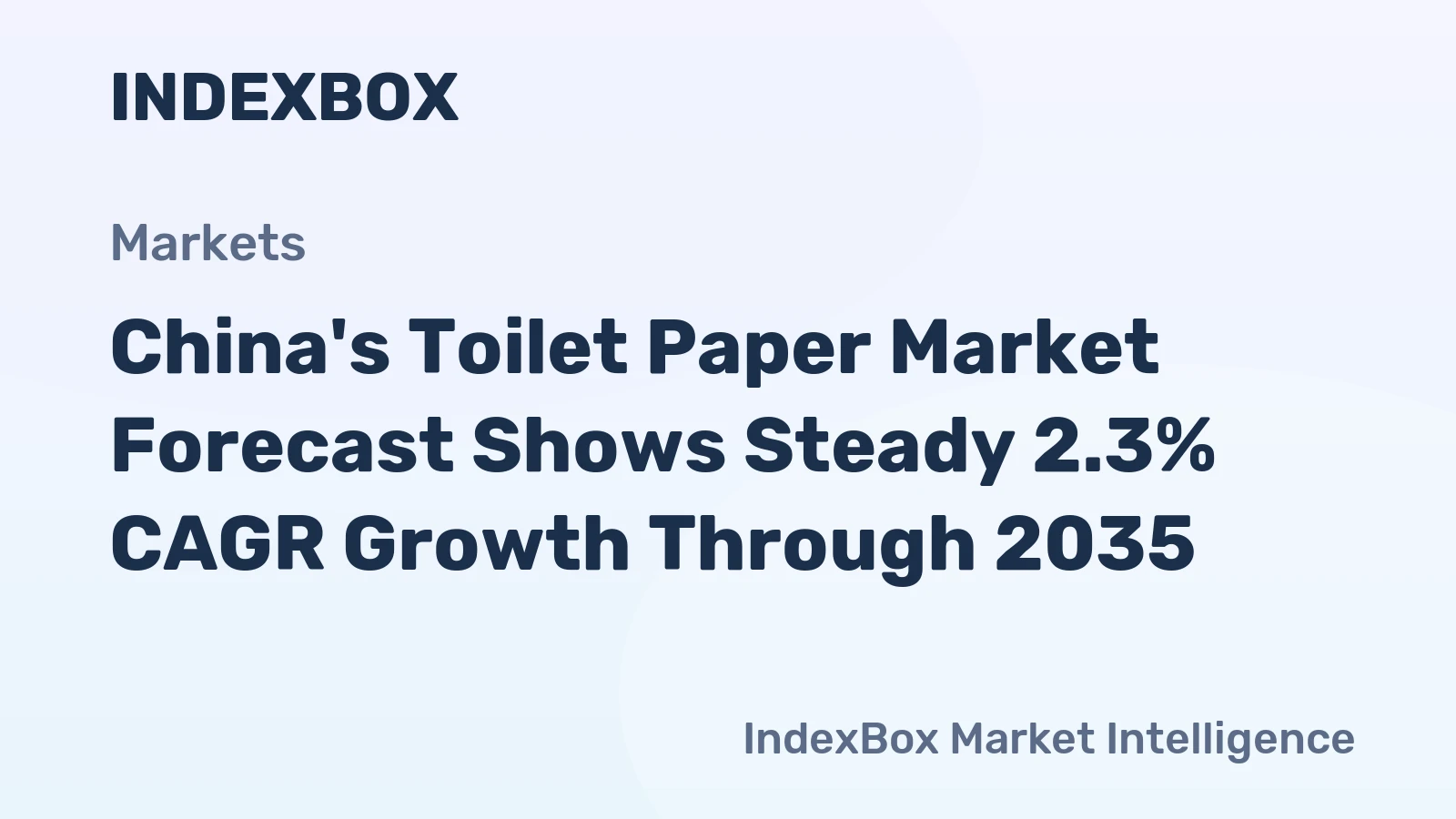 China's Toilet Paper Market Forecast Shows Steady 2.3% CAGR Growth Through 2035