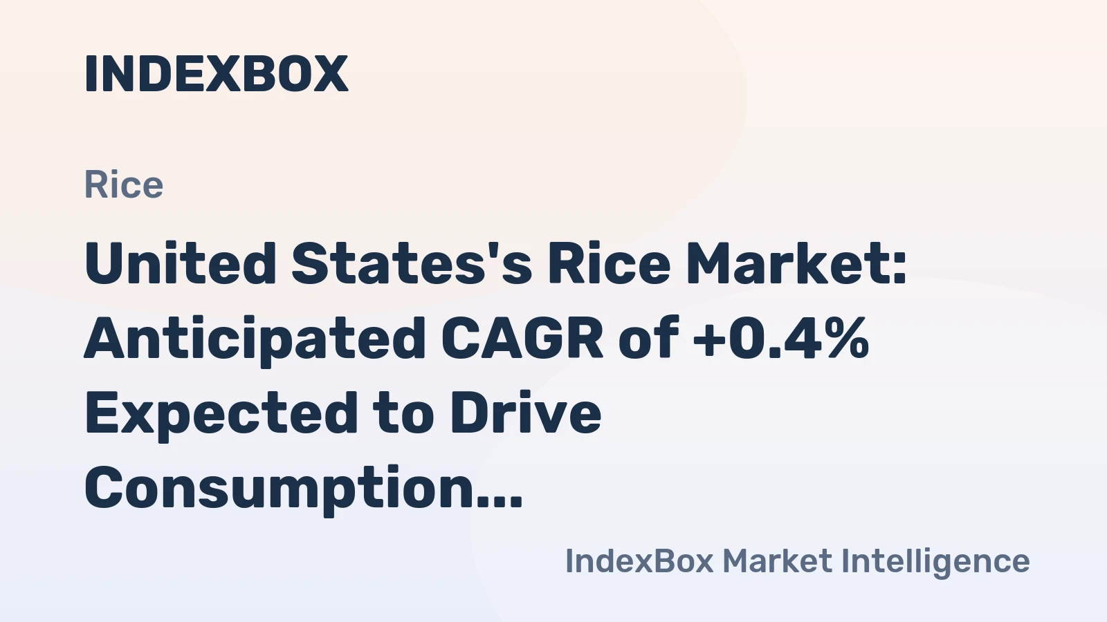 United States's Rice Market: Anticipated CAGR of +0.4% Expected to Drive Consumption Growth Over Next Decade
