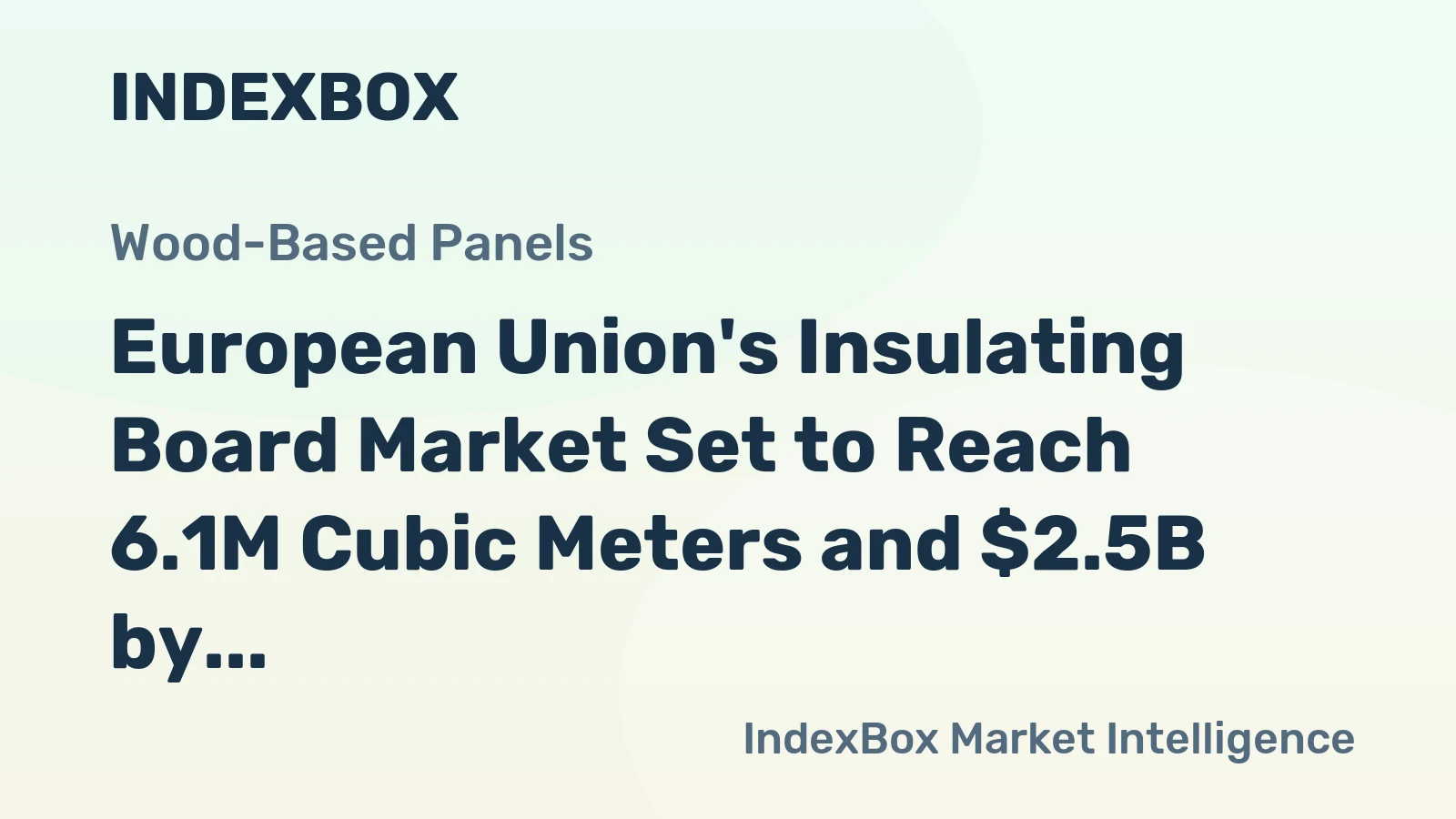 European Union's Insulating Board Market Set to Reach 6.1M Cubic Meters and $2.5B by 2035