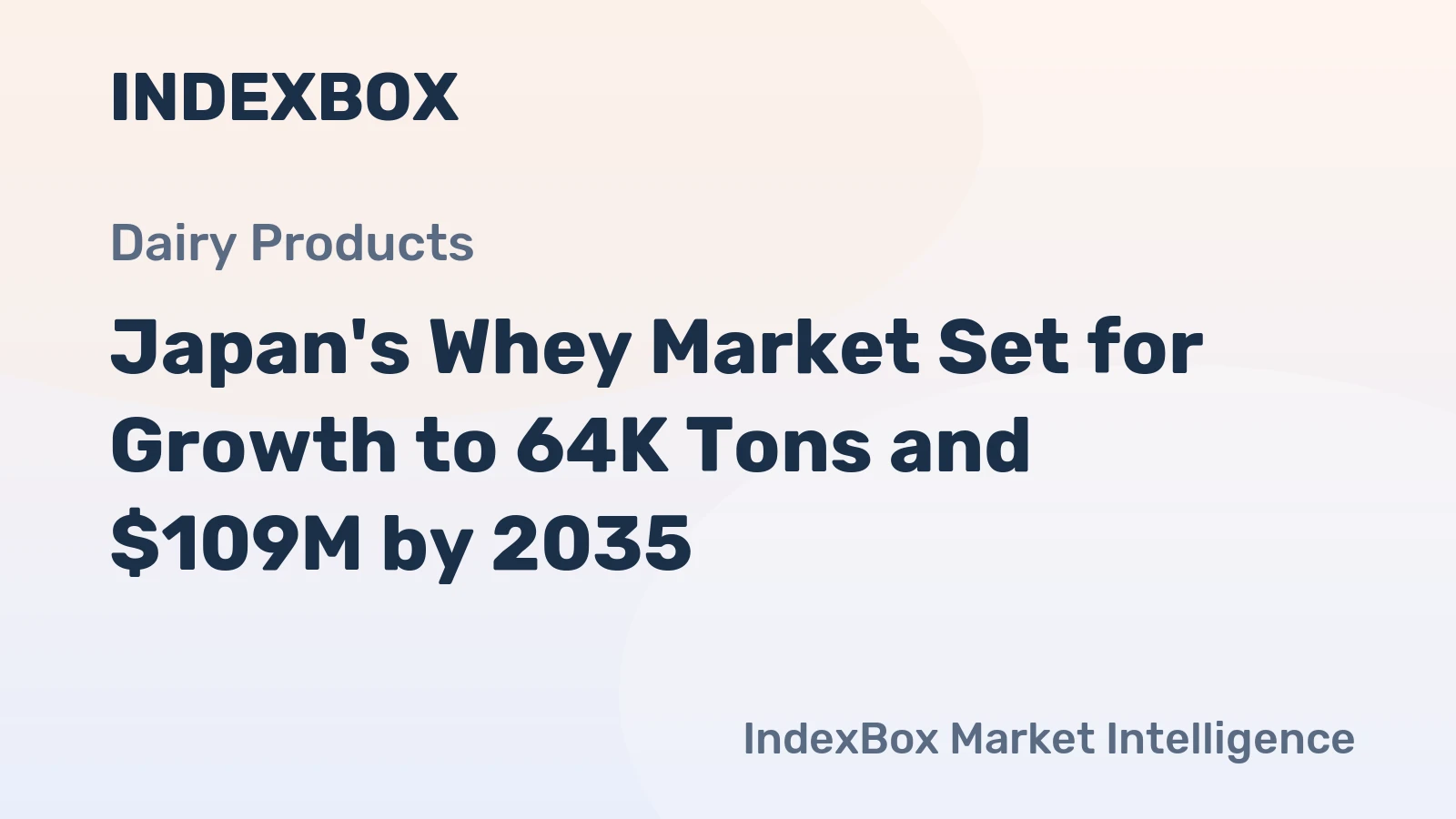 Japan's Whey Market Set for Growth to 64K Tons and $109M by 2035