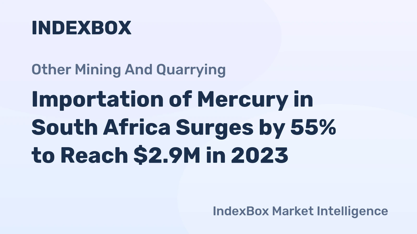 Importation of Mercury in South Africa Surges by 55% to Reach $2.9M in 2023