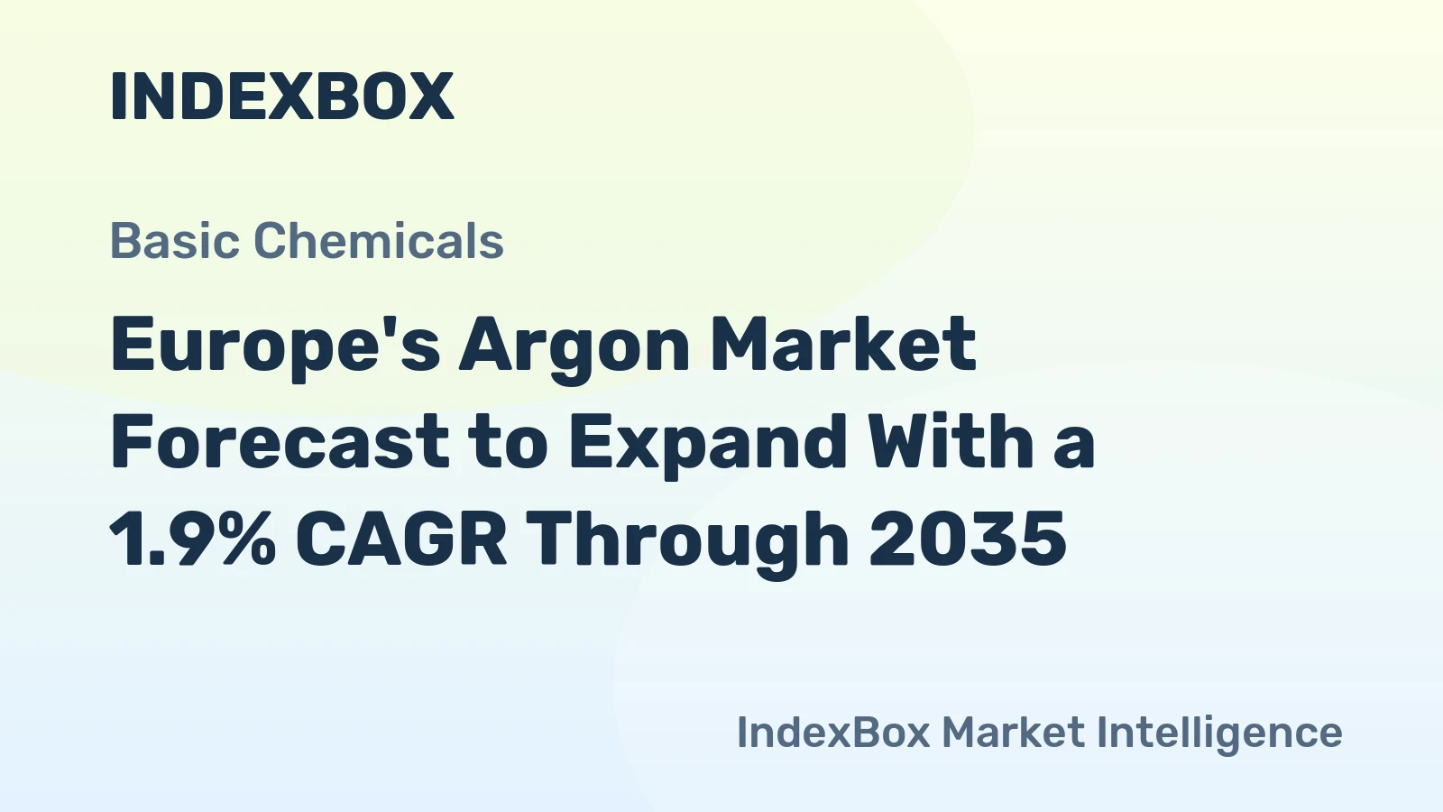 Europe's Argon Market Forecast to Expand With a 1.9% CAGR Through 2035