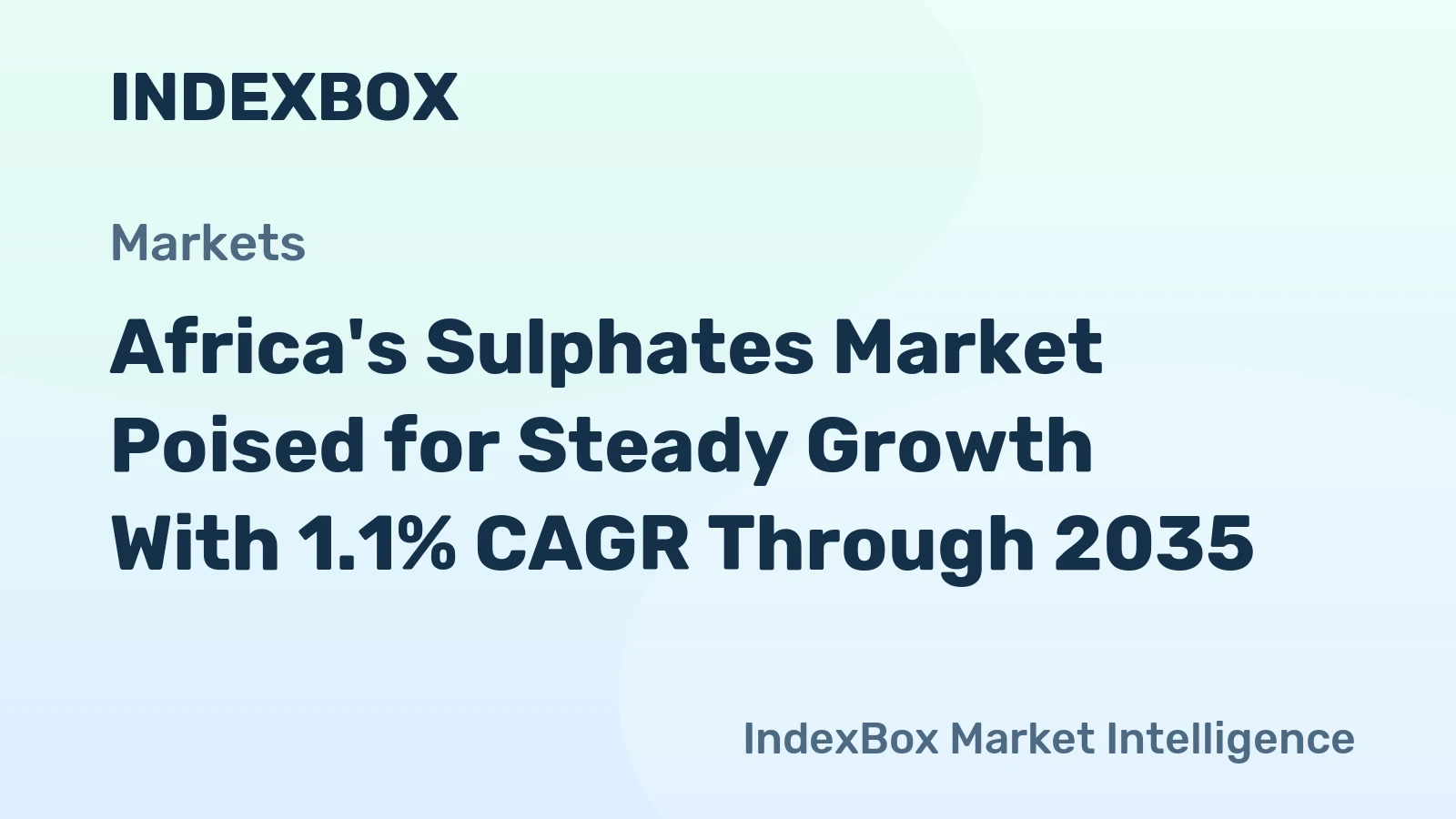 Africa's Sulphates Market Poised for Steady Growth With 1.1% CAGR Through 2035