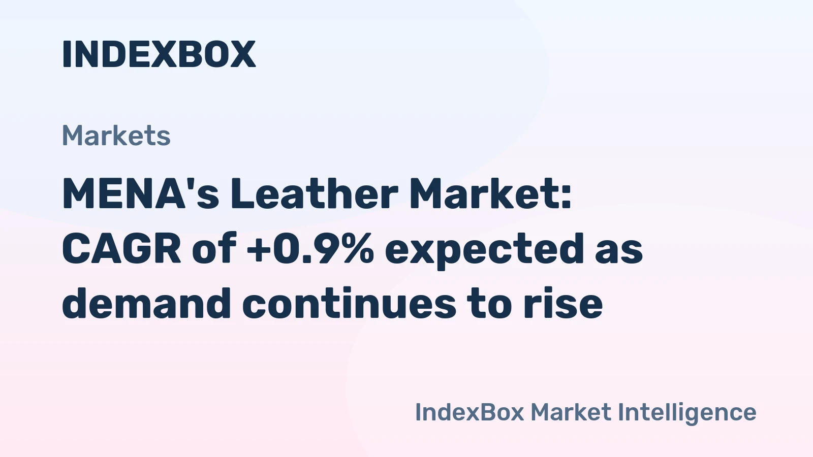 MENA's Leather Market: CAGR of +0.9% expected as demand continues to rise