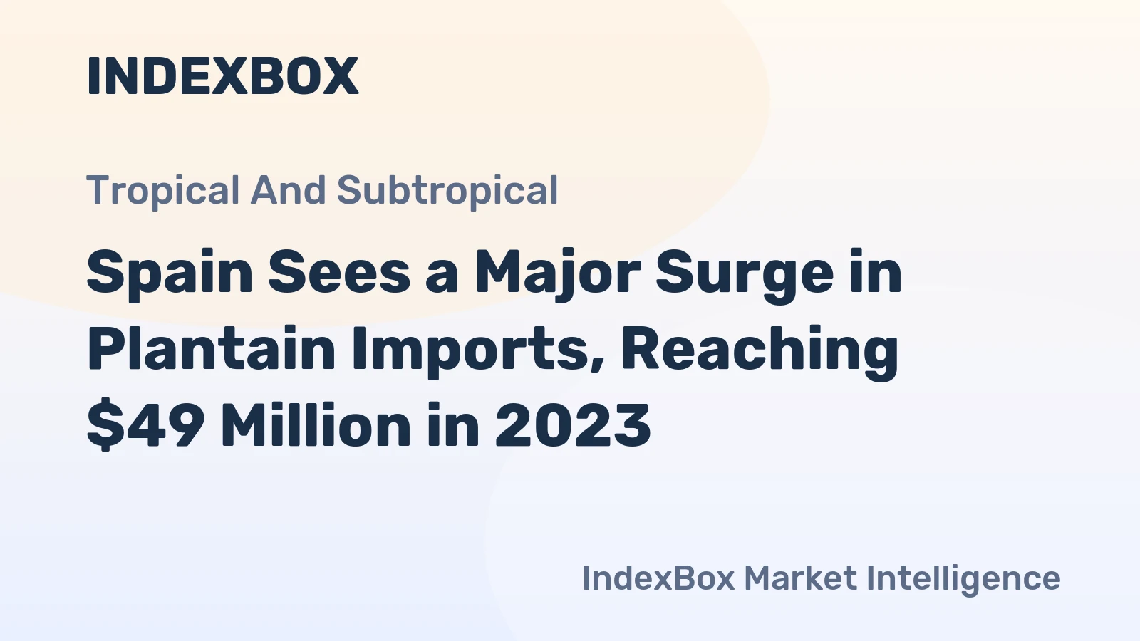Spain Sees a Major Surge in Plantain Imports, Reaching $49 Million in 2023