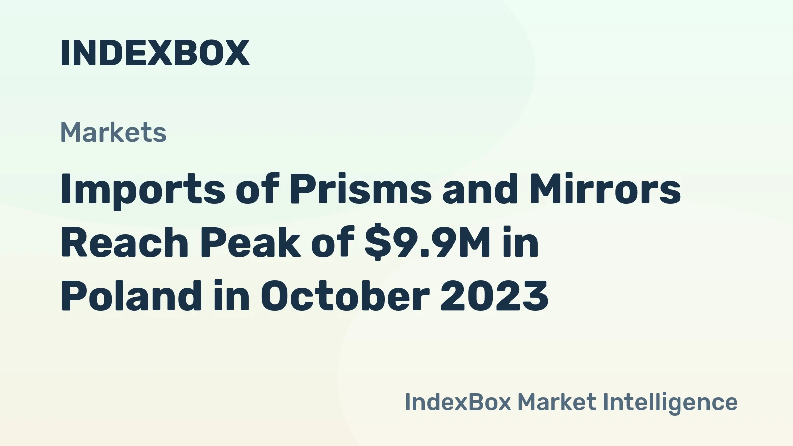 Imports of Prisms and Mirrors Reach Peak of $9.9M in Poland in October 2023