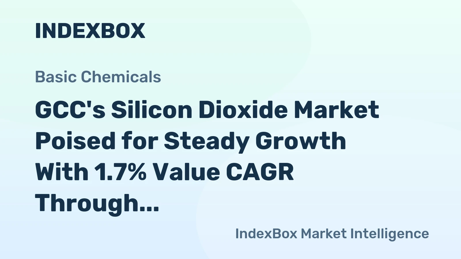 GCC's Silicon Dioxide Market Poised for Steady Growth With 1.7% Value CAGR Through 2035