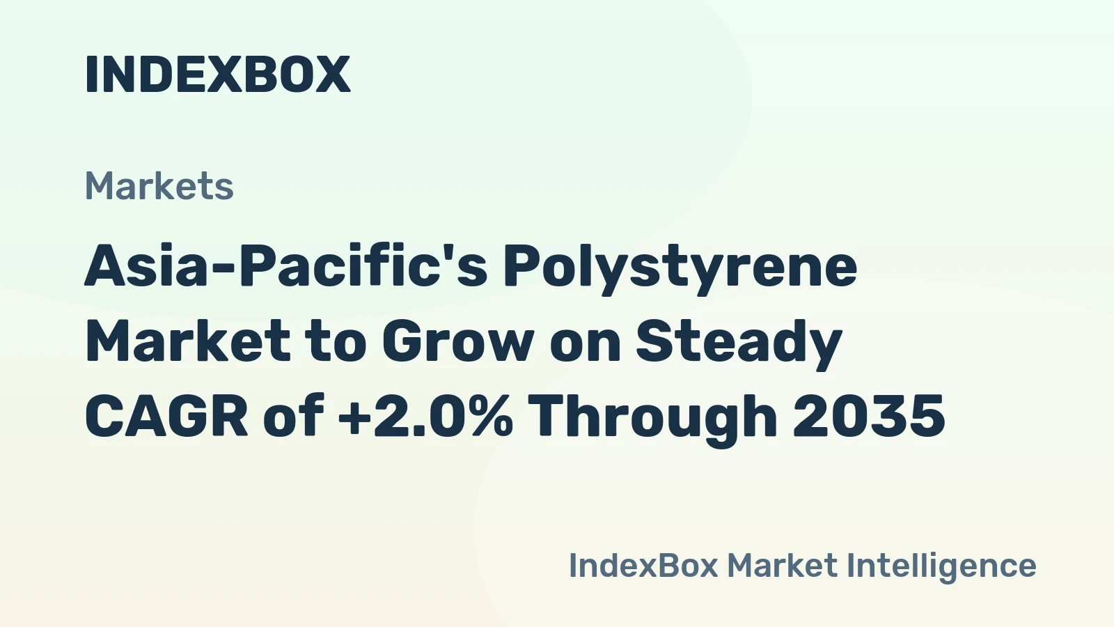 Asia-Pacific's Polystyrene Market to Grow on Steady CAGR of +2.0% Through 2035