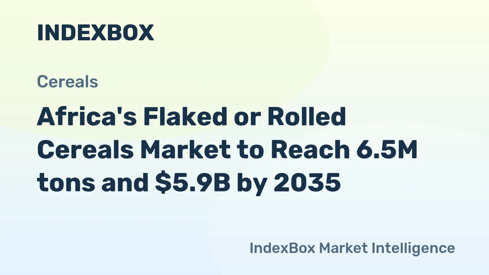 Africa's Flaked or Rolled Cereals Market to Reach 6.5M tons and $5.9B by 2035