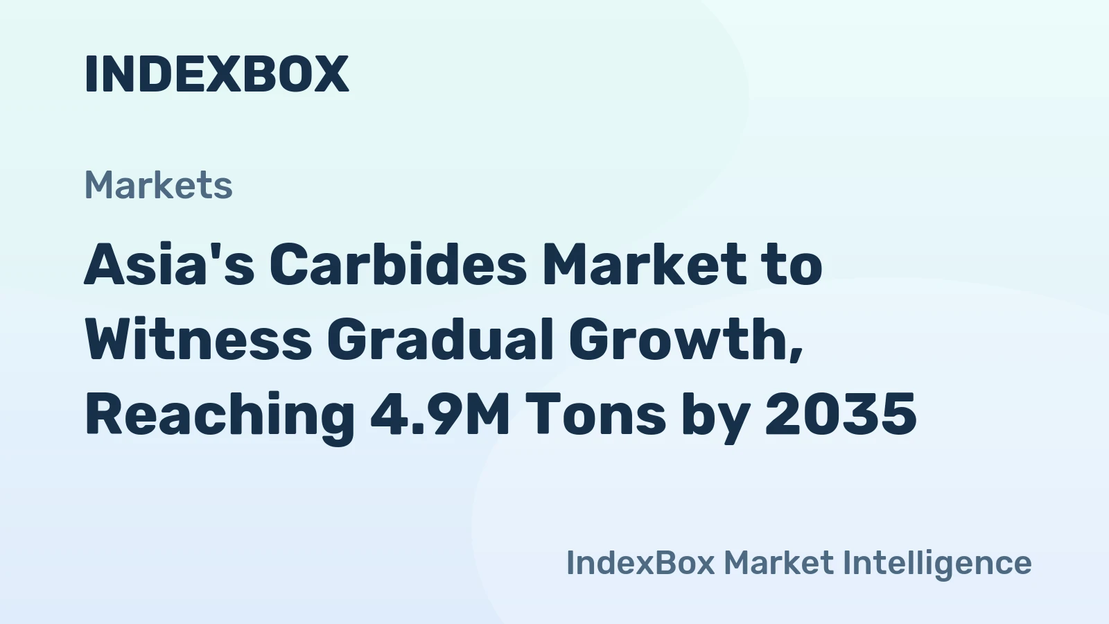 Asia's Carbides Market to Witness Gradual Growth, Reaching 4.9M Tons by 2035