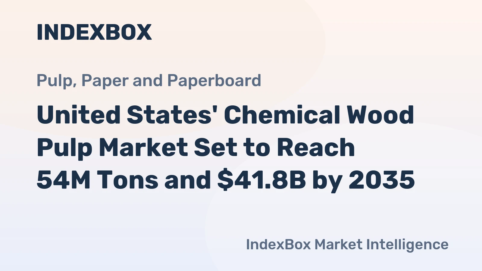 United States' Chemical Wood Pulp Market Set to Reach 54M Tons and $41.8B by 2035