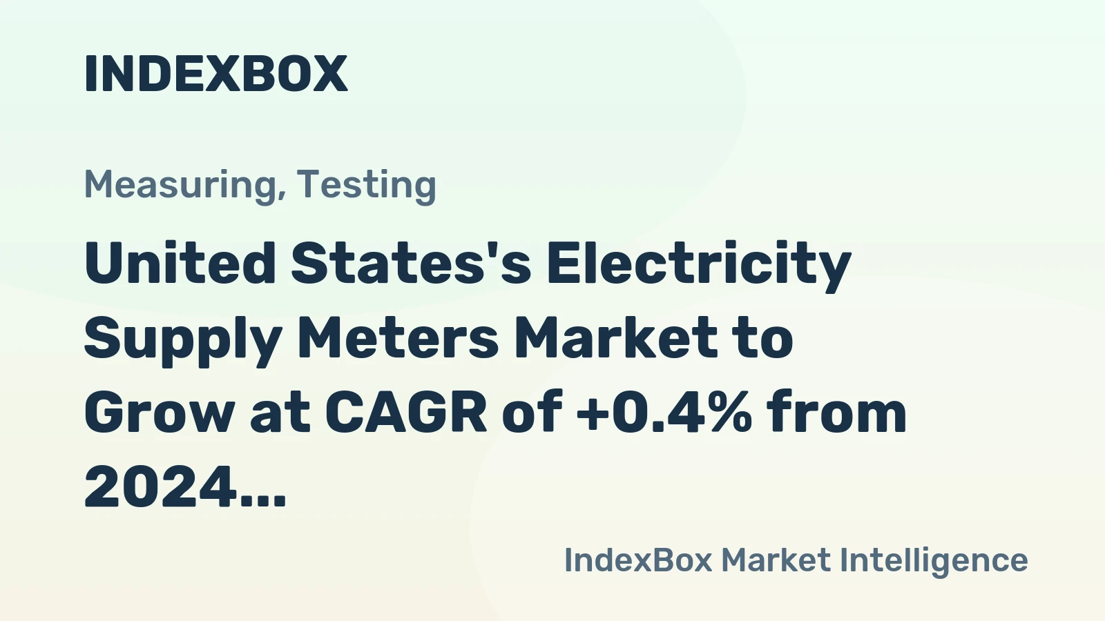 United States's Electricity Supply Meters Market to Grow at CAGR of +0.4% from 2024 to 2035