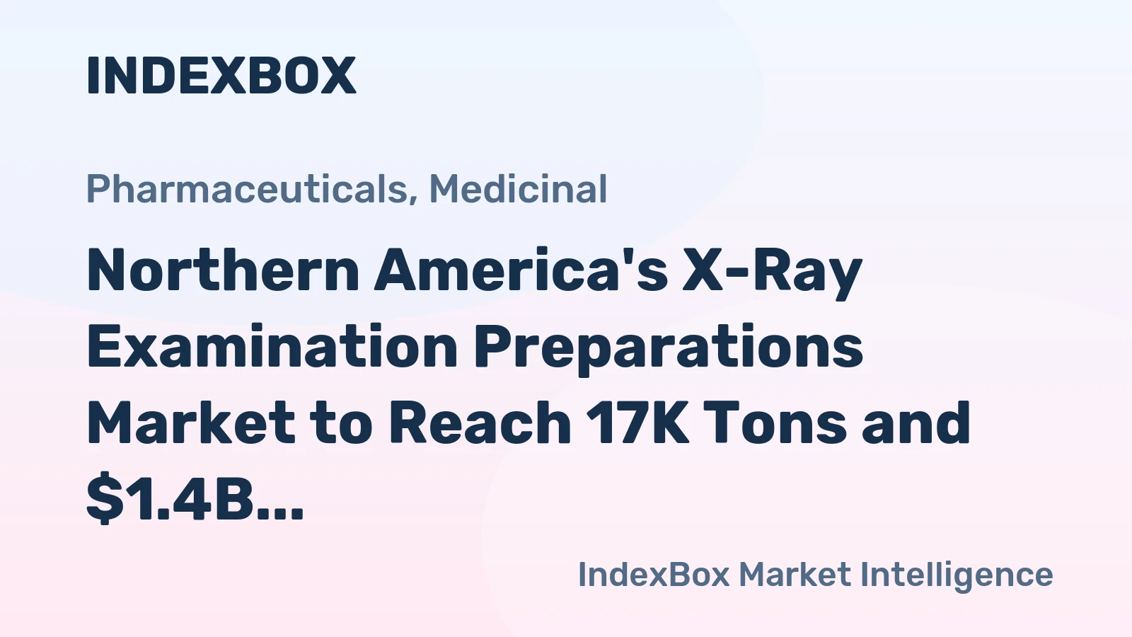 Northern America's X-Ray Examination Preparations Market to Reach 17K Tons and $1.4B by 2035