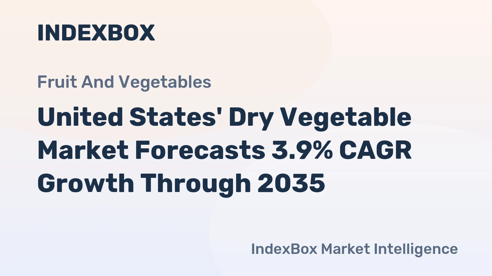 United States' Dry Vegetable Market Forecasts 3.9% CAGR Growth Through 2035