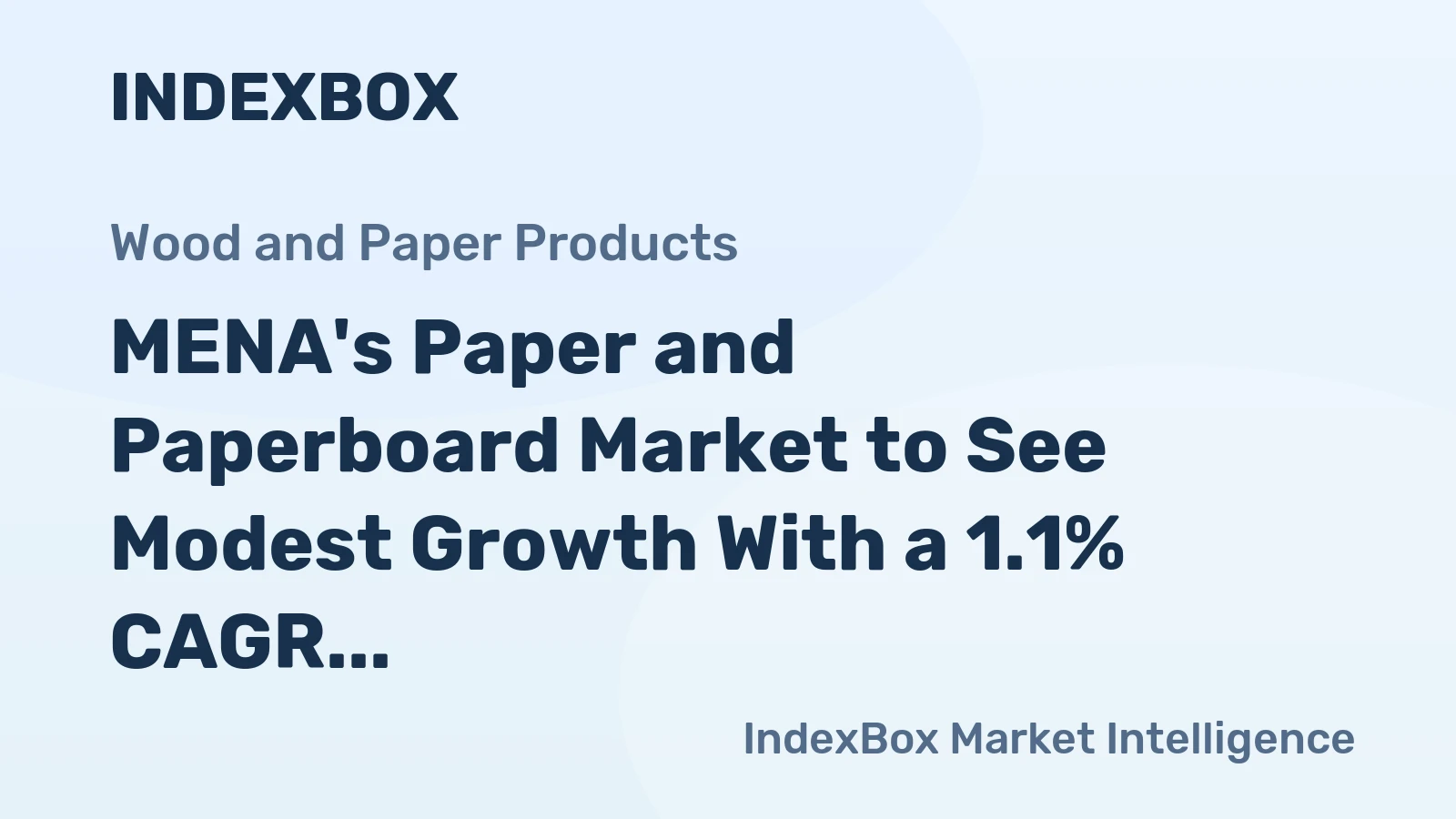 MENA's Paper and Paperboard Market to See Modest Growth With a 1.1% CAGR Through 2035