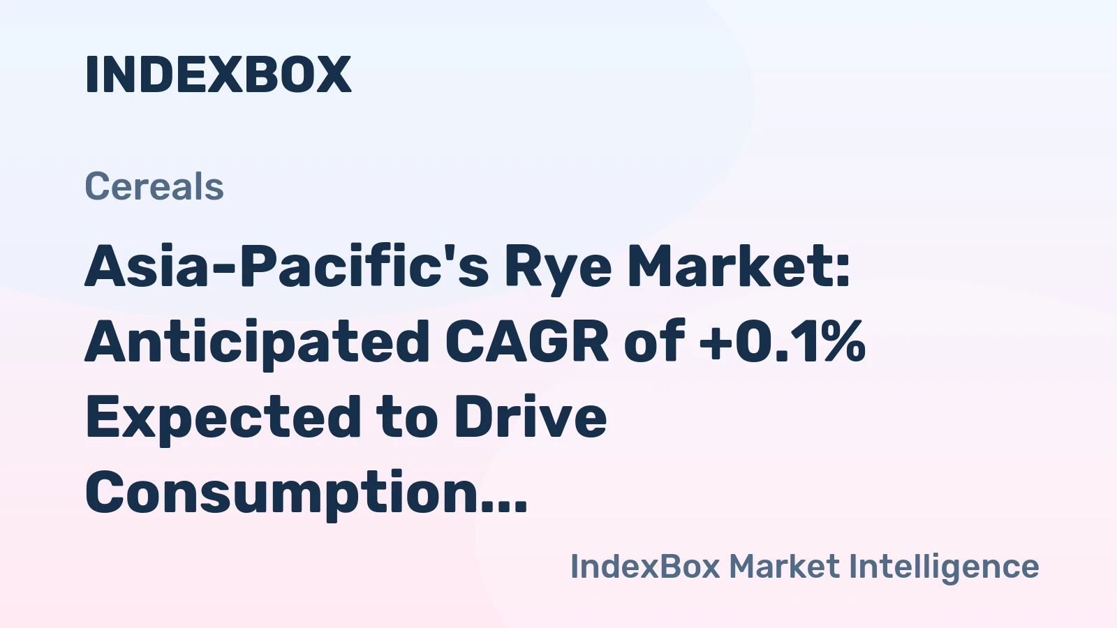 Asia-Pacific's Rye Market: Anticipated CAGR of +0.1% Expected to Drive Consumption Trends Towards 2035
