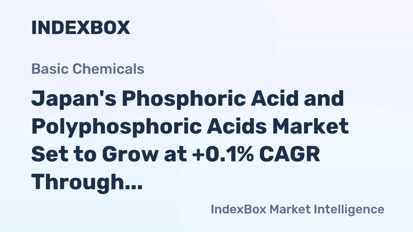 Japan's Phosphoric Acid and Polyphosphoric Acids Market Set to Grow at +0.1% CAGR Through 2035