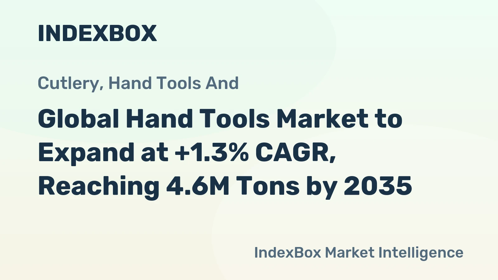 Global Hand Tools Market to Expand at +1.3% CAGR, Reaching 4.6M Tons by 2035