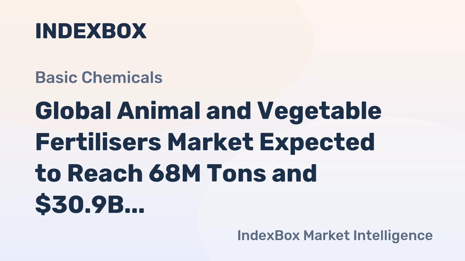 Global Animal and Vegetable Fertilisers Market Expected to Reach 68M Tons and $30.9B by 2035