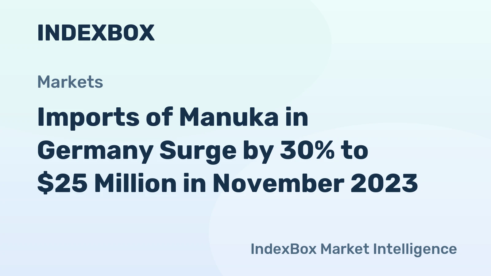 Imports of Manuka in Germany Surge by 30% to $25 Million in November 2023