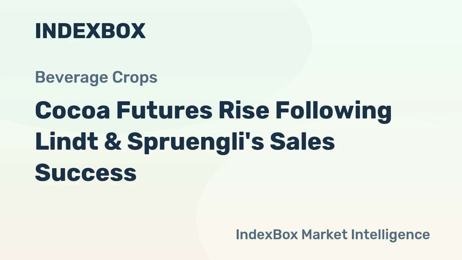 Cocoa Futures Rise Following Lindt & Spruengli's Sales Success