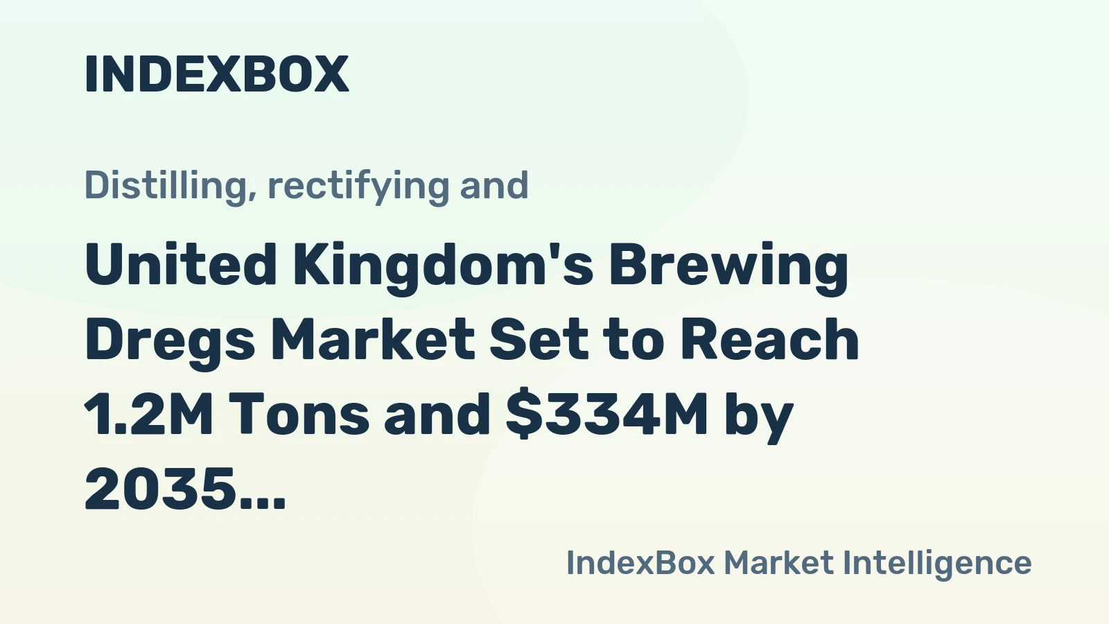 United Kingdom's Brewing Dregs Market Set to Reach 1.2M Tons and $334M by 2035